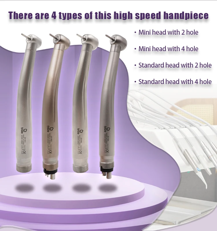 Dental Air Turbine Handpiece High Speed Push Button Dental Tip ...