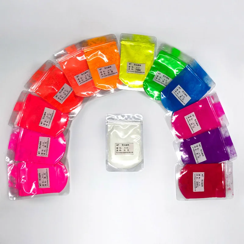Solvent Based Water-based Neon Powder Fluorescent 12 Color Pigment For ...