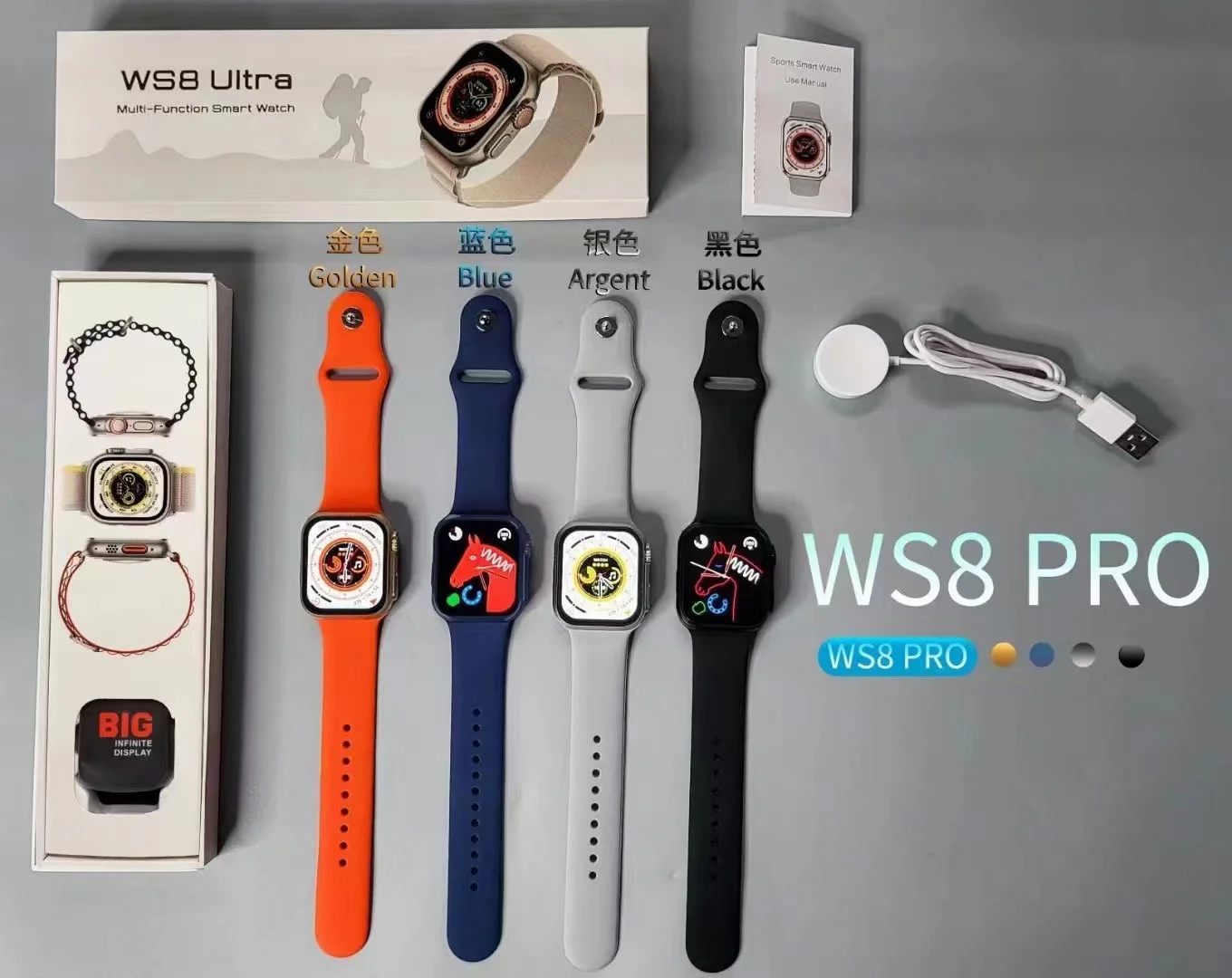 2022 New Series 8 Ws8 Ultra Smart Watch 2 Inch Hd Screen Hryfine App ...