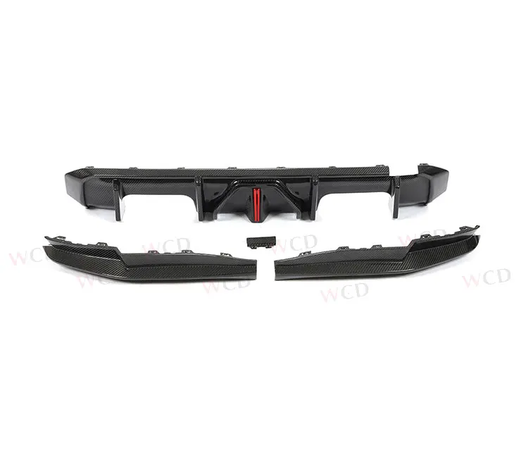 Dry Carbon Fiber Rear Diffuser With LED Light for BMW G80 G82 G83 M3 M4 ...