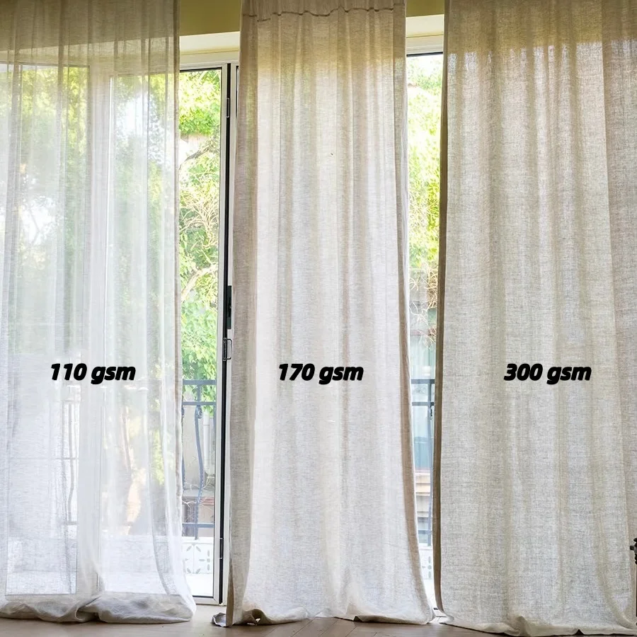 European Natural 100% Pure Linen Sheer Curtain Drapery| Alibaba.com