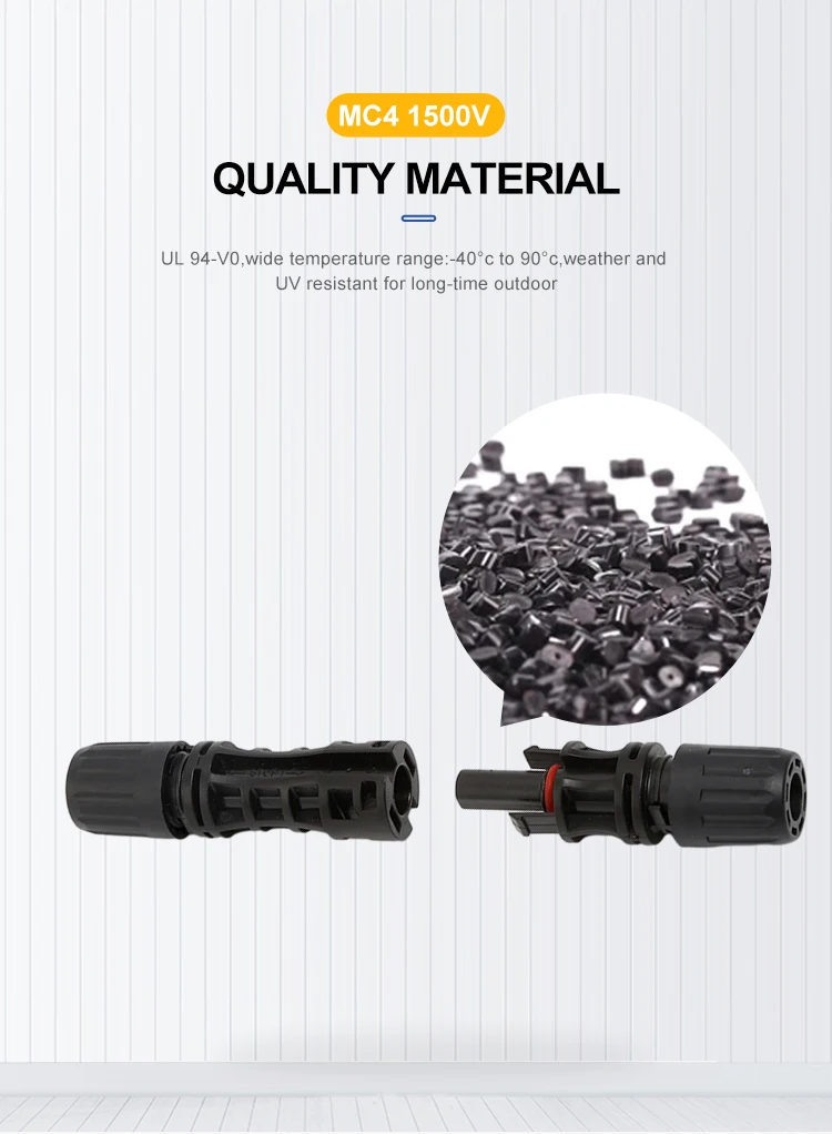 1000v 30a Mc 4 Male Female Ip67 Fuse Dc Connector Copper Solar Adapter ...