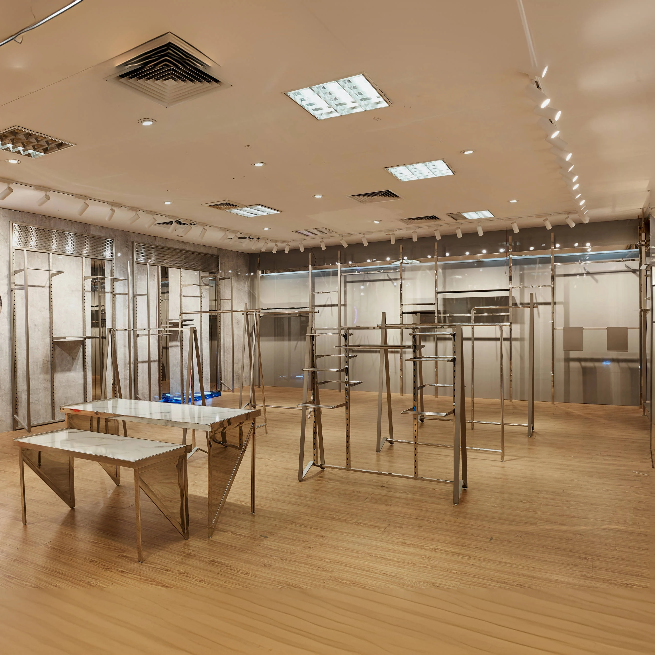 Metal Display Rack Stainless Steel Iron Shop Furniture Grocery Store ...