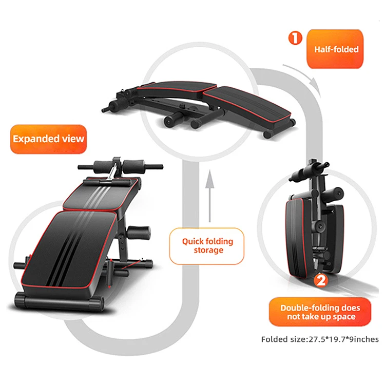 ZHOYA Foldable Gym Sit up Supine Bench - Perfect for Home Workout