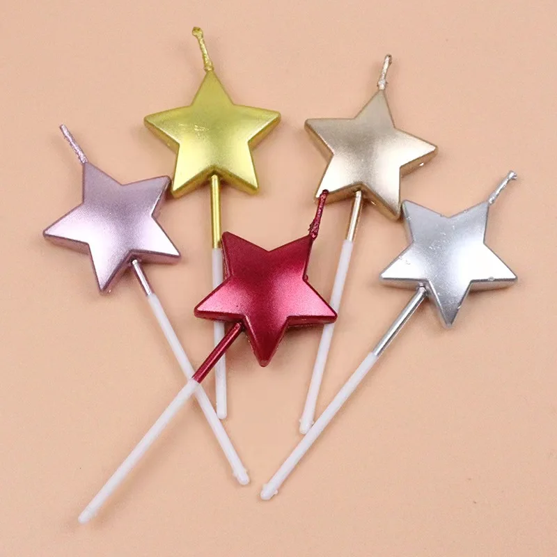 Wholesale Color Metallic Star Cartoon Birthday Decoration Candles ...
