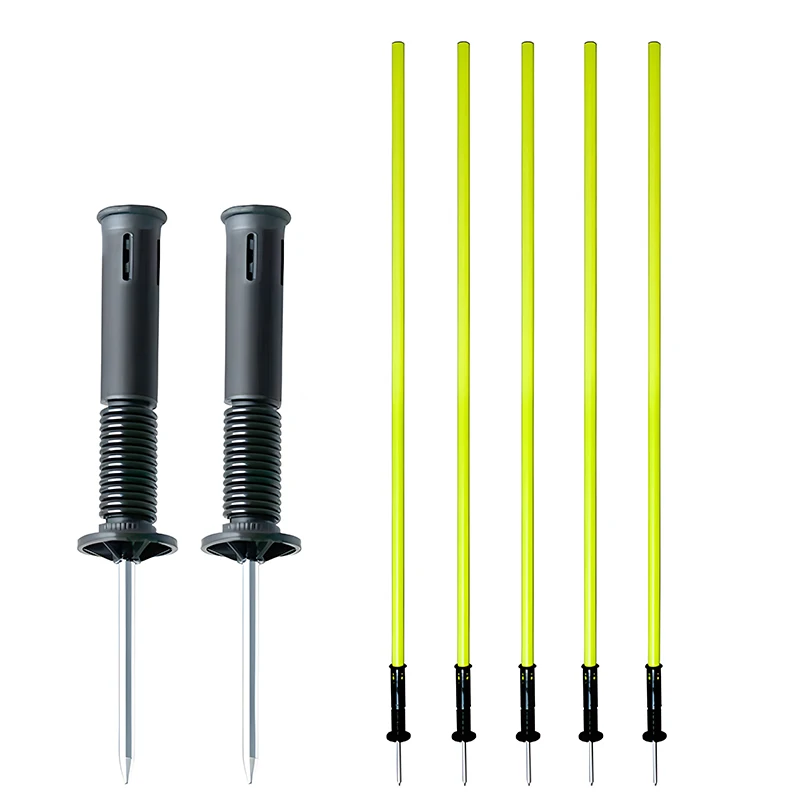 Mkas Sports Training Slalom Pole Spring Loaded Poles Soccer Agility ...