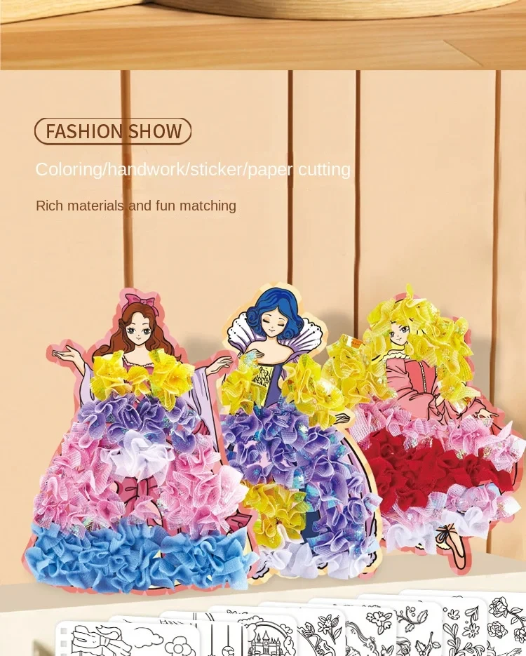 Princess Watercolor Coloring Painting Book Diy Craft Dress Up Change Up ...