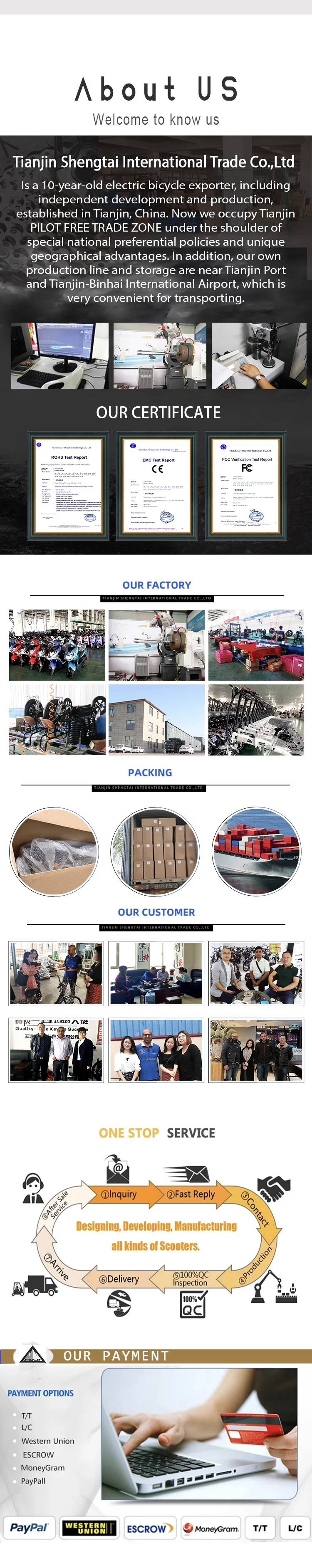 Yadea EEC Practical Mid-Size 72V 75AH 4000W Battery Scooter