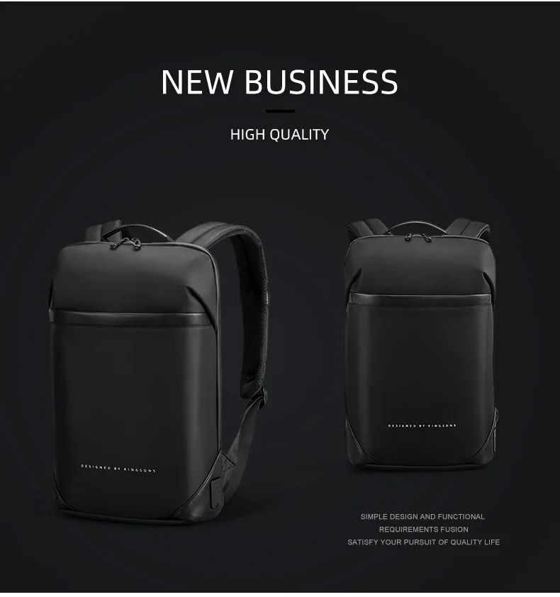 Classical Slim Business Laptop Backpack Daily Water Repellent Commuting ...