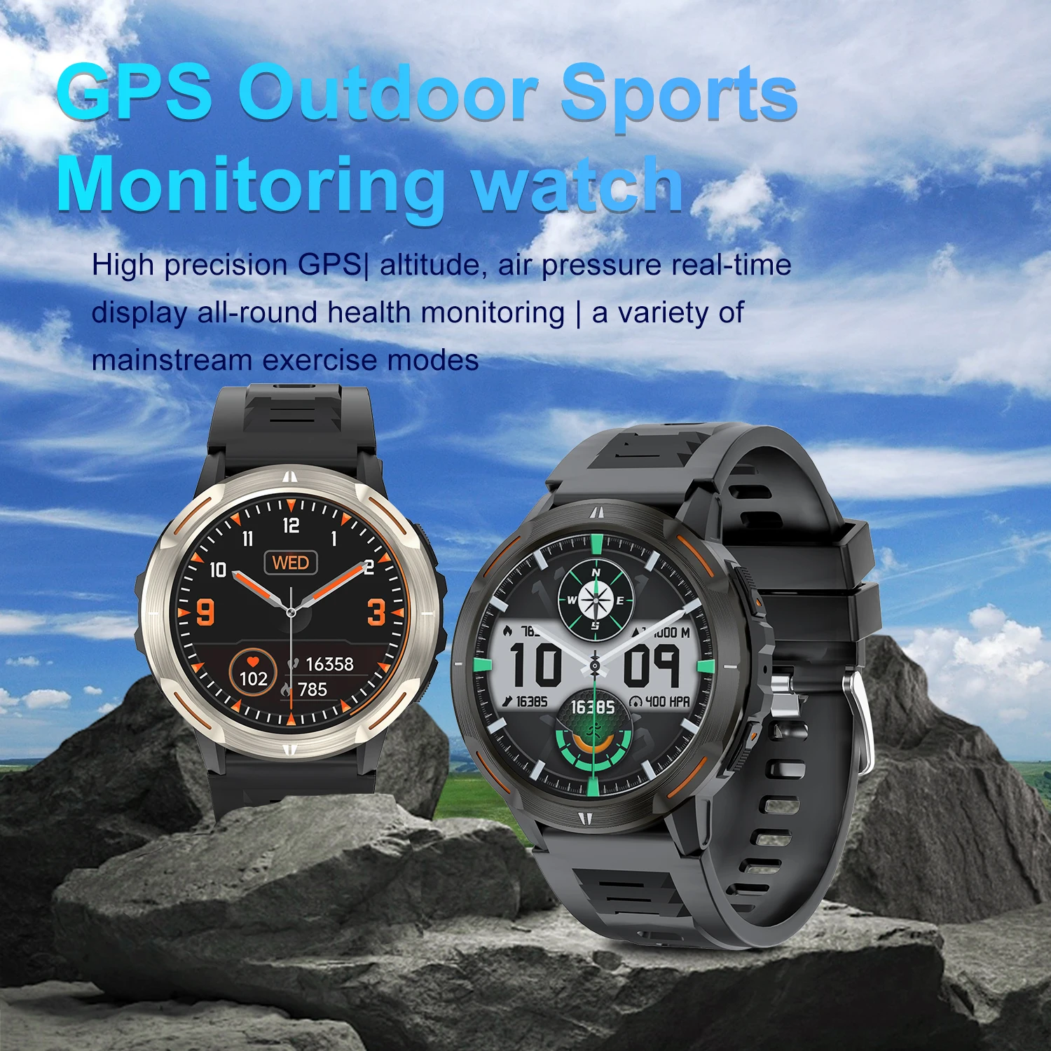 2024 Altimeter Compass Barometer 3d Step Counter World Time Tactical ...