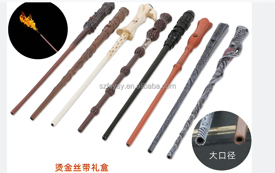 Halloween Party HP Wizard Cosplay Magic Wand - Real Flames