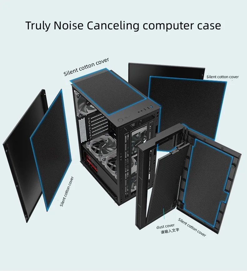 Full Tower Gaming Computer Cases Custom ATX Desktop Computer Pc Gaming ...