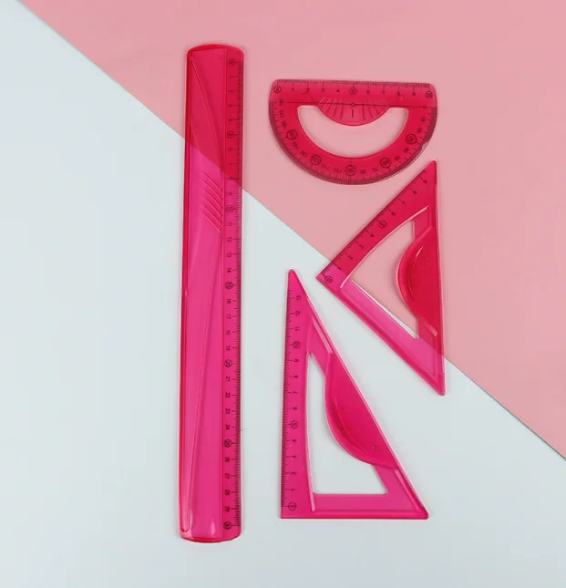 New Products Fancy Color 4pcs Soft Folding Pvc Flexible Geometry Math ...