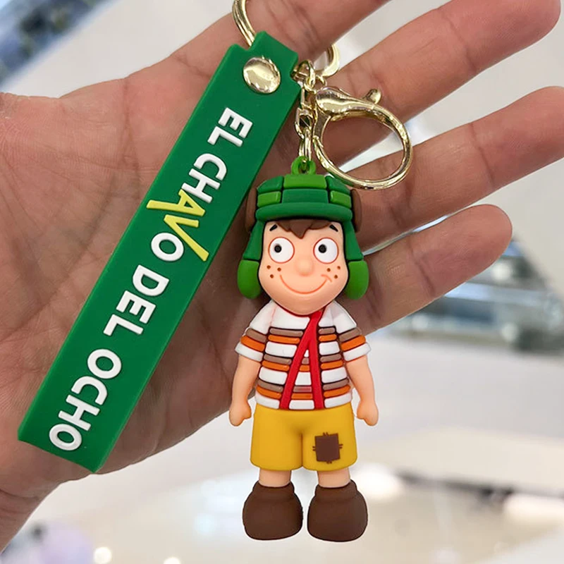 Funny El Chavo Del Ocho Llavero Anime Silicone Green Boy Doll Keychain ...