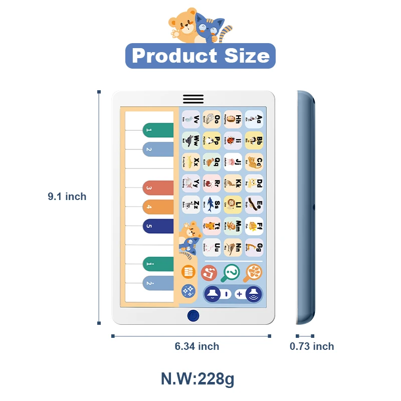 Factory Customize Kids Preschool Early Educational Toys Tablet Learning ...