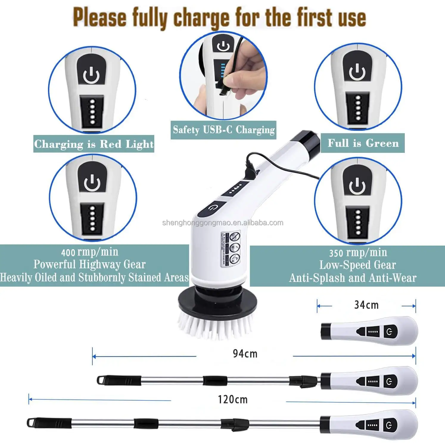 Sunshine Electric Cleaning Brush - Eco-Friendly & Efficient
