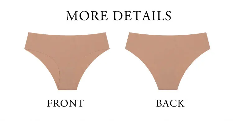 One Piece Laser Cut Medium Waist Underwear Soild Color High Quality ...