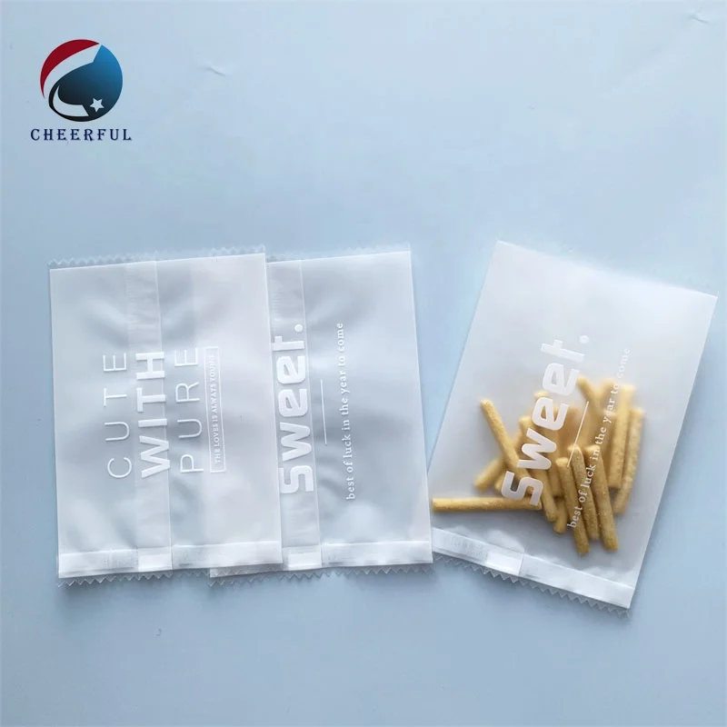 7x10cm Back Side Seal Bag Food Grade Matte Clear Plastic Bags For Snack ...