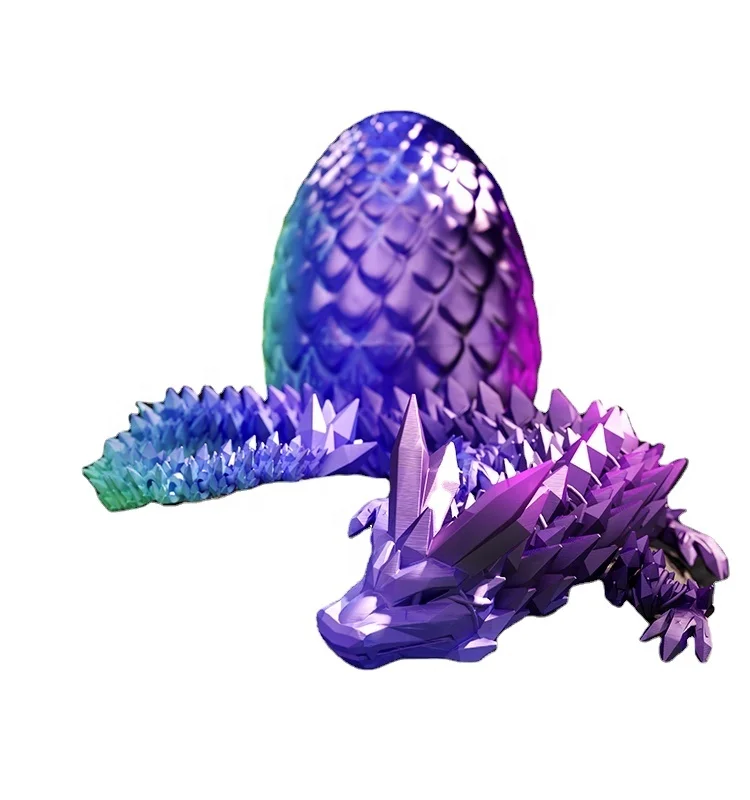 Desktop Fdm 3d Printed Toy Dragon Egg Pla Flexible Articulated For ...