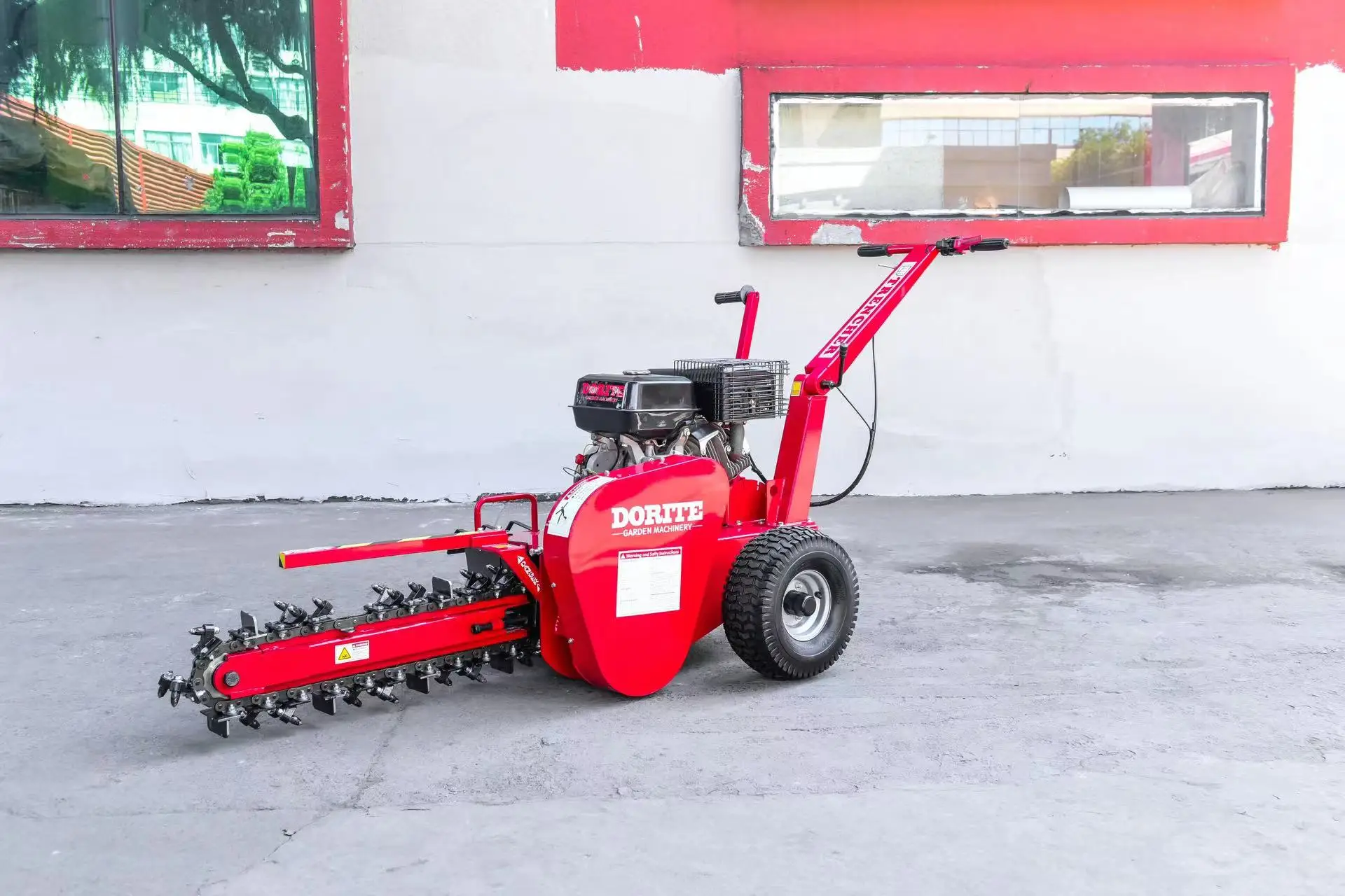 Self-propelled Trenching Machine Diesel Engine Walk Type Small Trencher ...