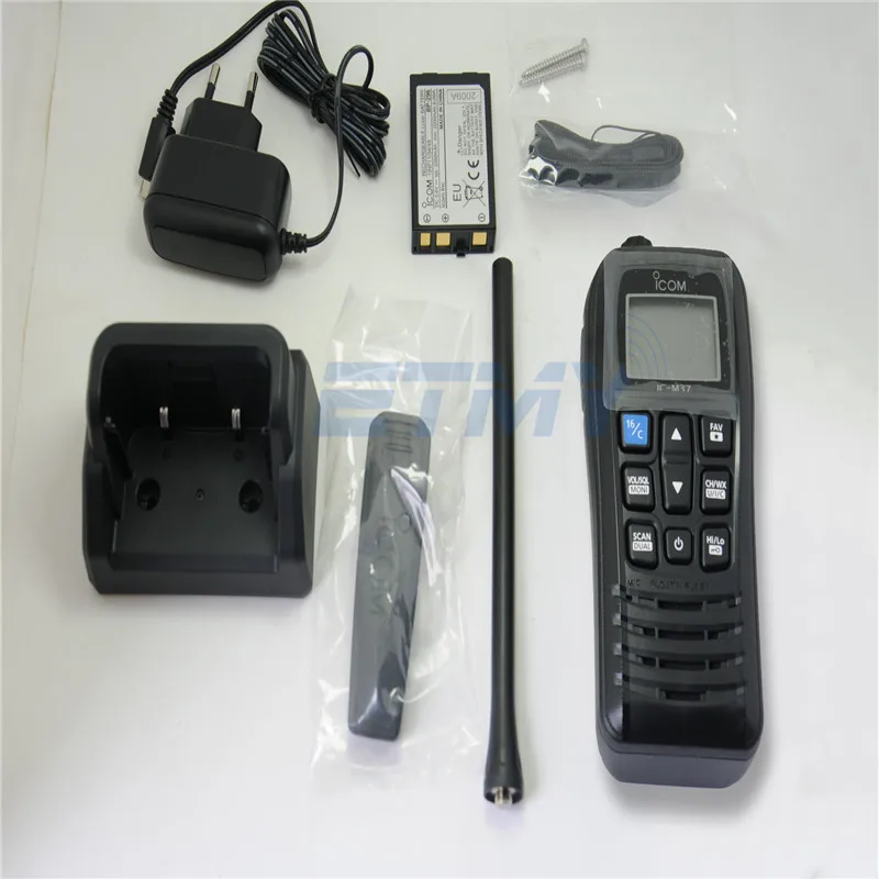 IC-M37 VHF Transceiver - Portable Marine Radio Walkie Talkie