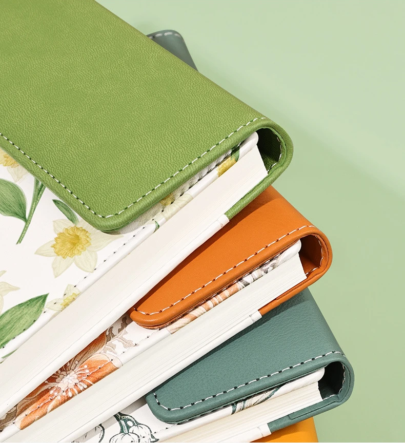 Minimalist Fragmented Flower Hand Ledger Bag Buckle Diary Book