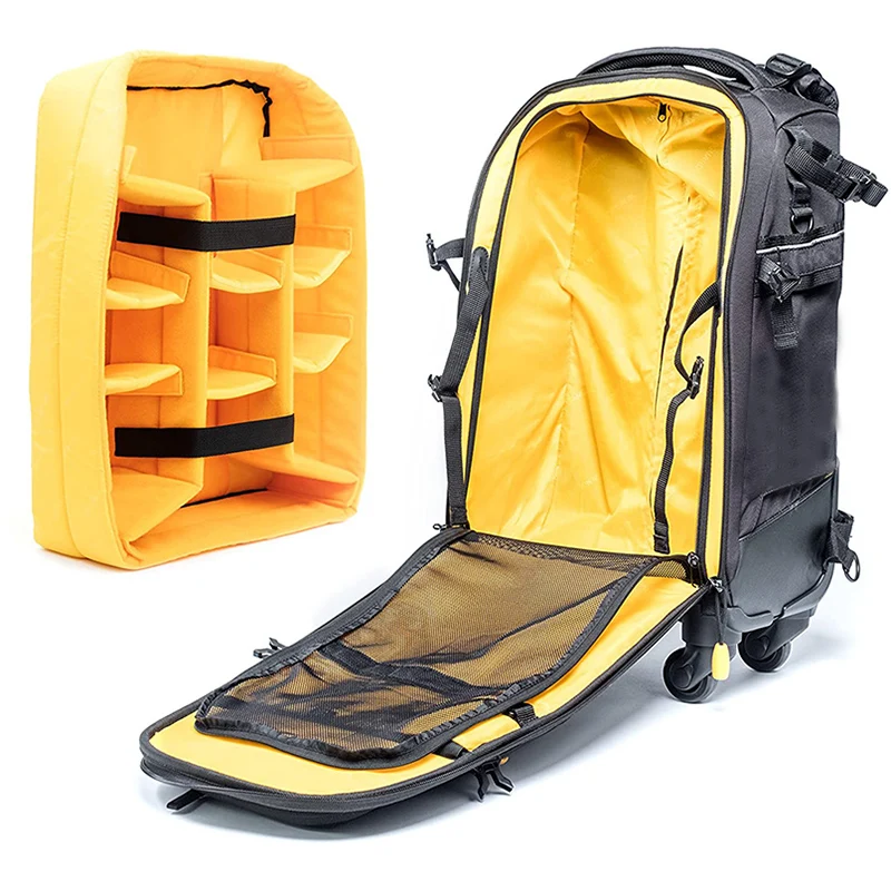 Waterproof Camera Trolley Bag 1680d Luggage Camera Backpack Laptop ...
