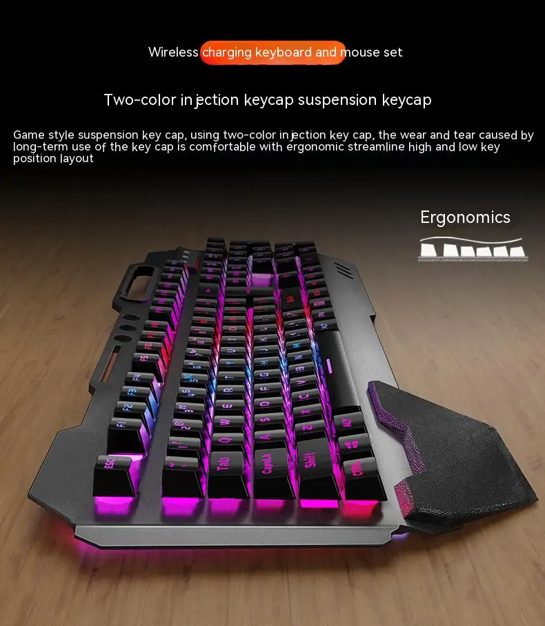 XINMENG K680 RGB Wireless Keyboard and Mouse Set for Esports