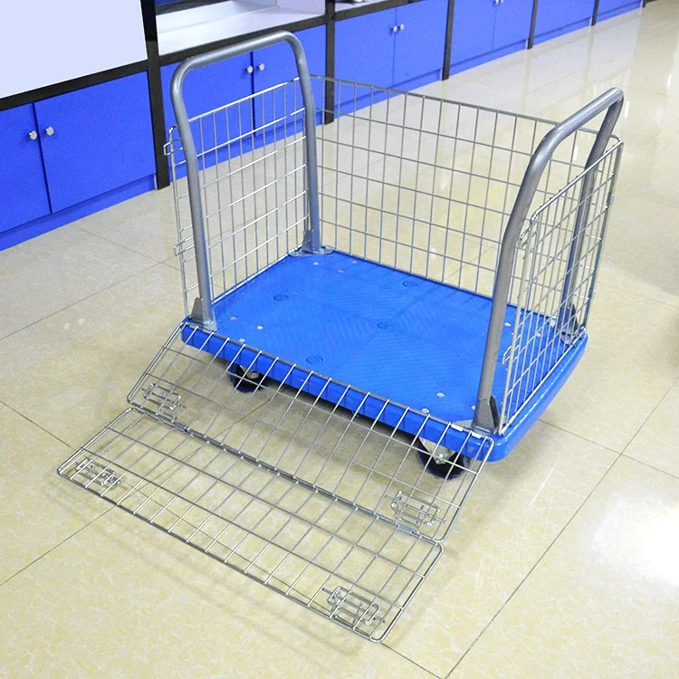 300kg Plastic Mesh Tool Trolley - Double Handle & Easy-move