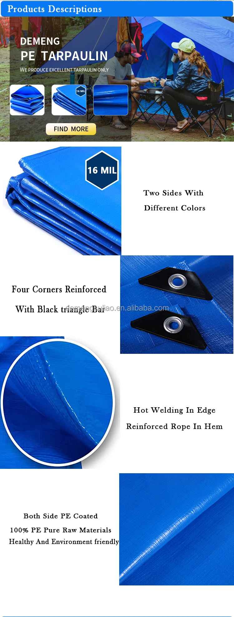 China Factory Pe Tarpaulin Sheet Truck Cover Pe Tarps For Lumber Covers Construction - Buy China ...