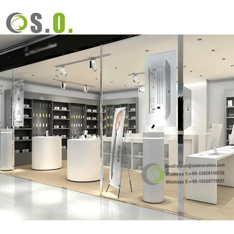 Hot Mobile Phone Shop Counter/wooden Shop Mobile Phone Display Counter ...