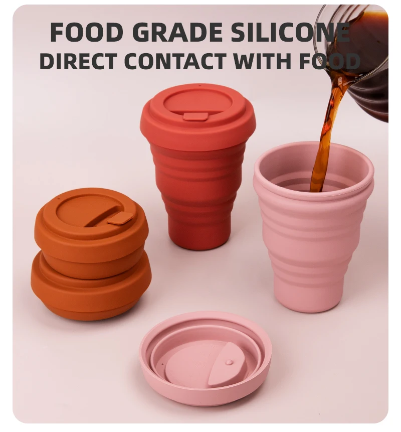 Feiaoda Reusable Coffee Mugs - Heat Resistant & Collapsible