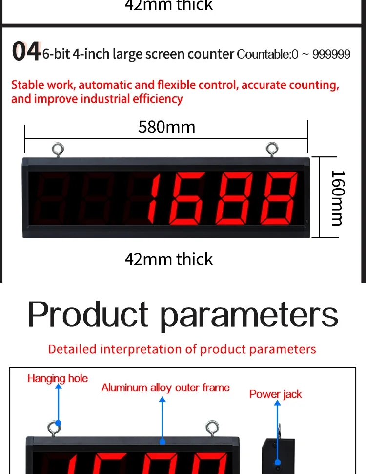 Infrared Large-Screen Counter - Intelligent Industrial Counter