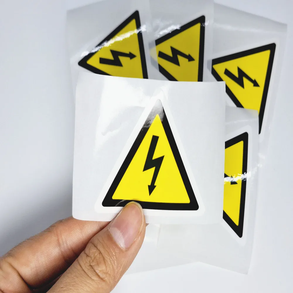 Custom Reflective Danger Warning Label Triangle Sticker for Outdoor ...