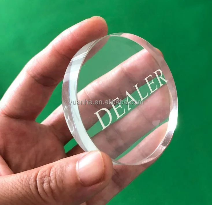 Transparent Glass Casino Dealer Buttons Poker Dealer Buttons Chips ...