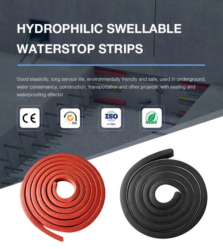 Custom Premium Hydrophilic Waterstop Strip with High-Expansion for ...
