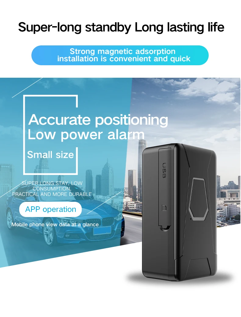 PG10 2024 Mini Spy GPS Tracker - Free APP & Anti-shock