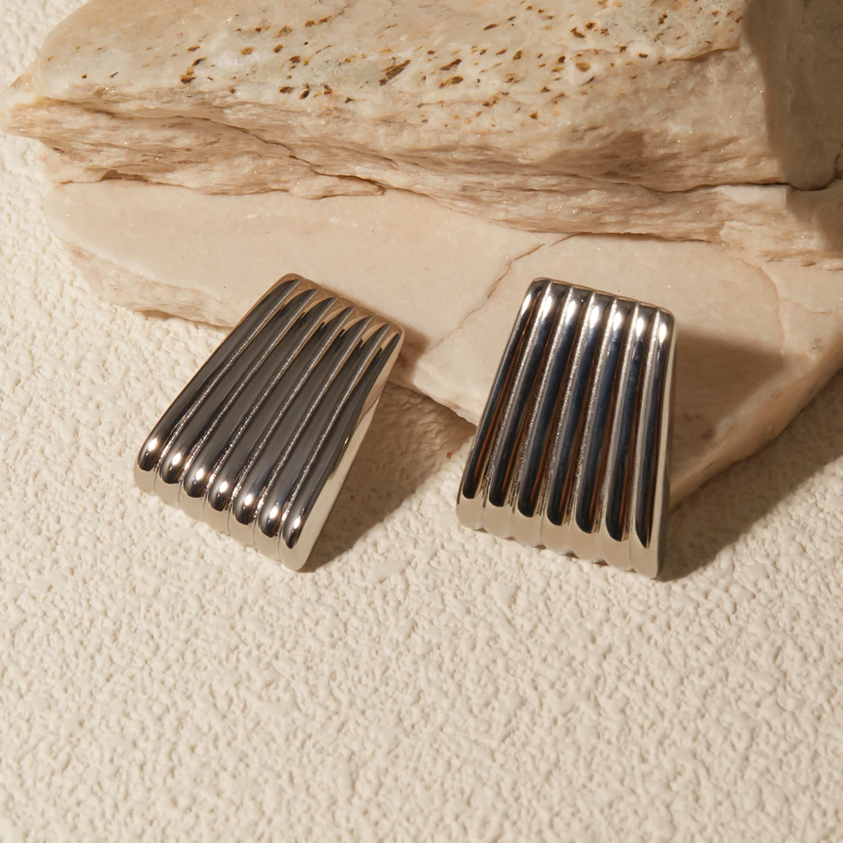 J&D Chunky Jewelry - 18K Gold Plated Earrings for Casual