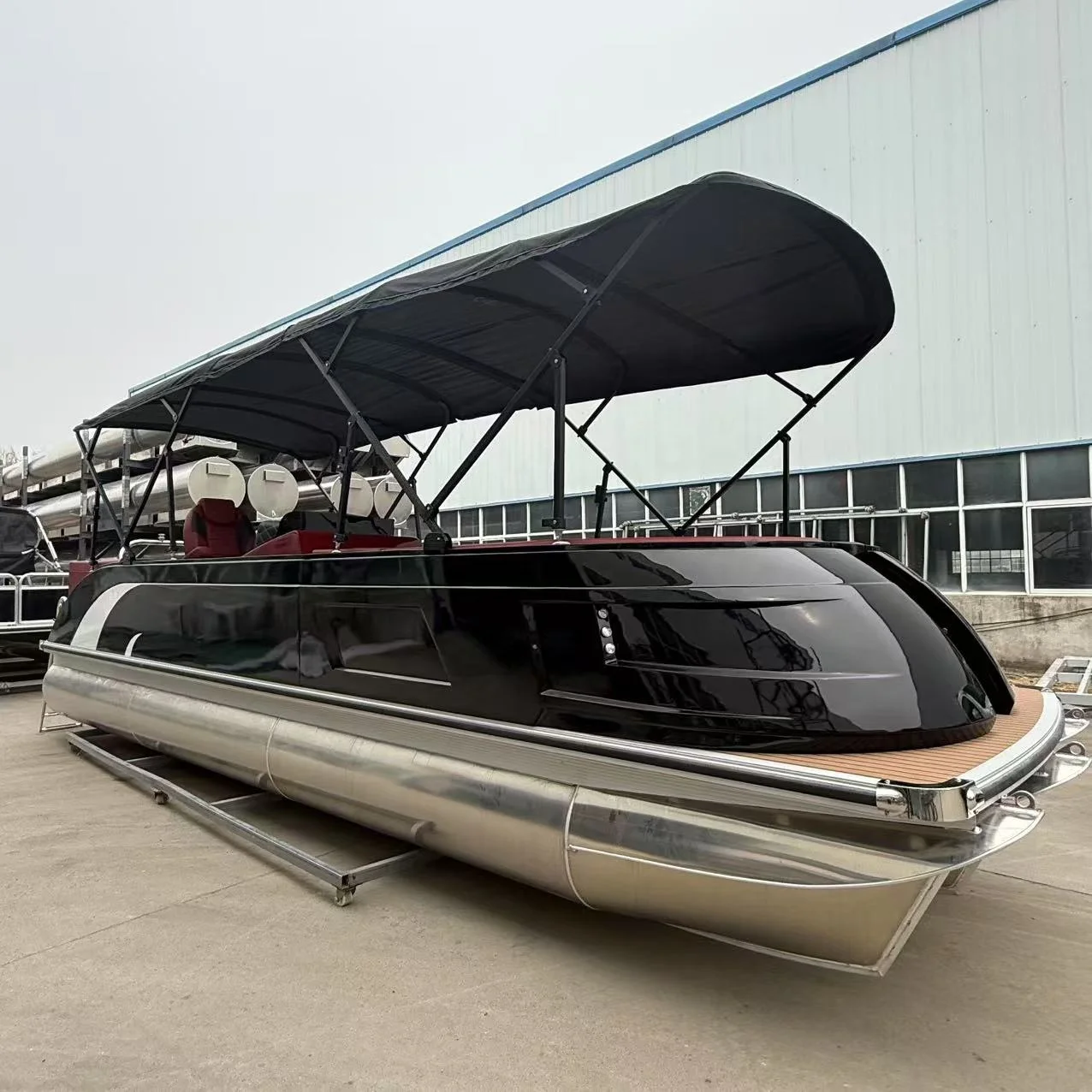 Luxury 25ft Fiberglass Aluminum Pontoon Boat Floating Sightseeing Yacht ...