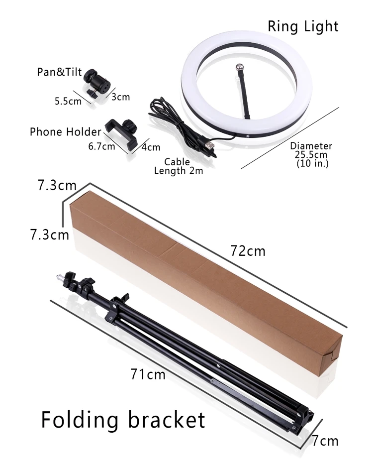 10 Inch LED Ring Light - Professional Ring Light Makeup LED