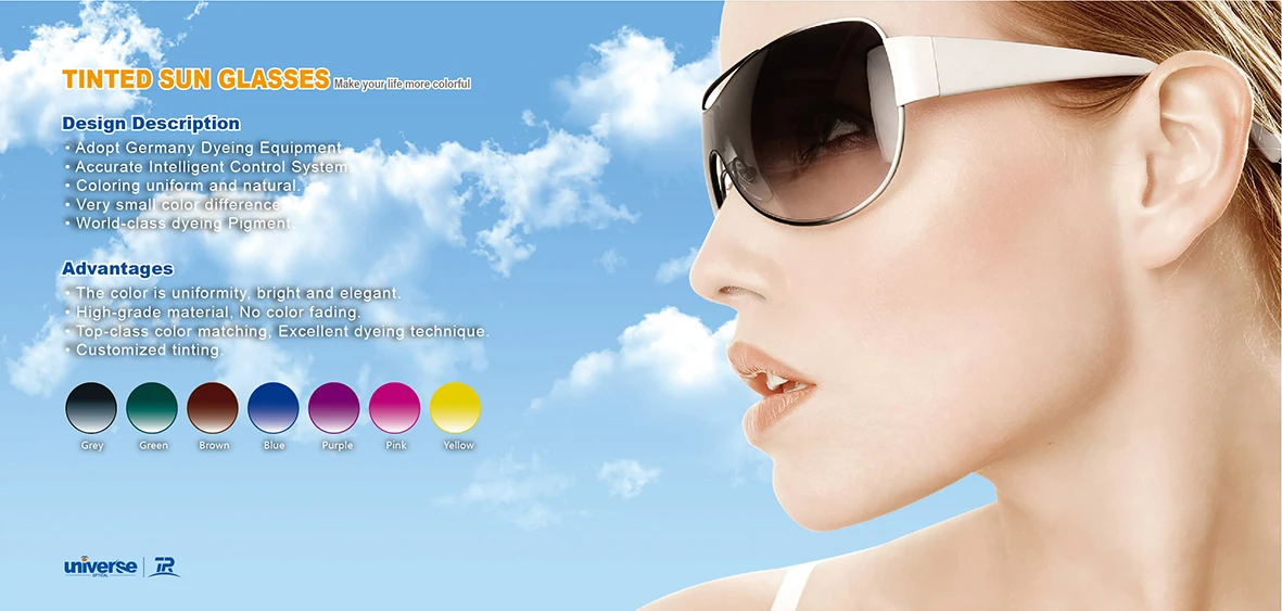 Hot Sale RX Tinting Service Customized Color Tinted Sunglasses Lens in ...