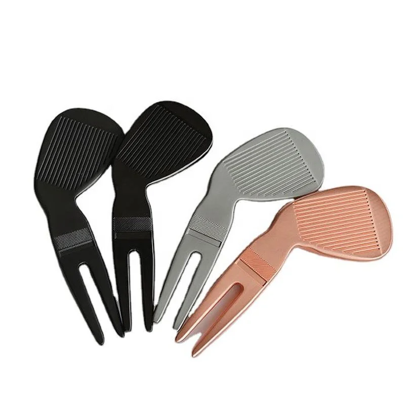 Factory Wedge Shaped Metal Golf Divot Tool Matte Black Golf Divot ...