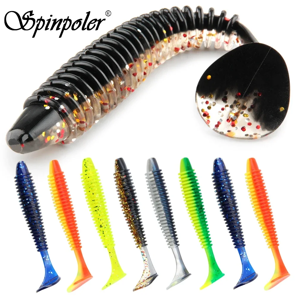 Spinpoler Fishing Lure 12cm Artificial Spinning Soft Plastic Bait ...