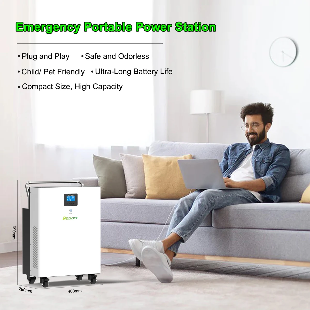 51.2V ALL-IN-ONE ESS 48v 300ah 15kwh Lifepo4 Battery Solar Off Grid Hybrid Built in 5Kw Inverter ...