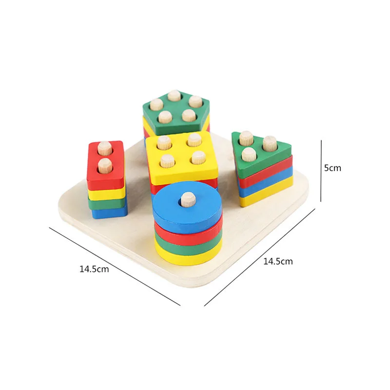 Children Montessori Early Education Cognitive Building Blocks Pairing ...