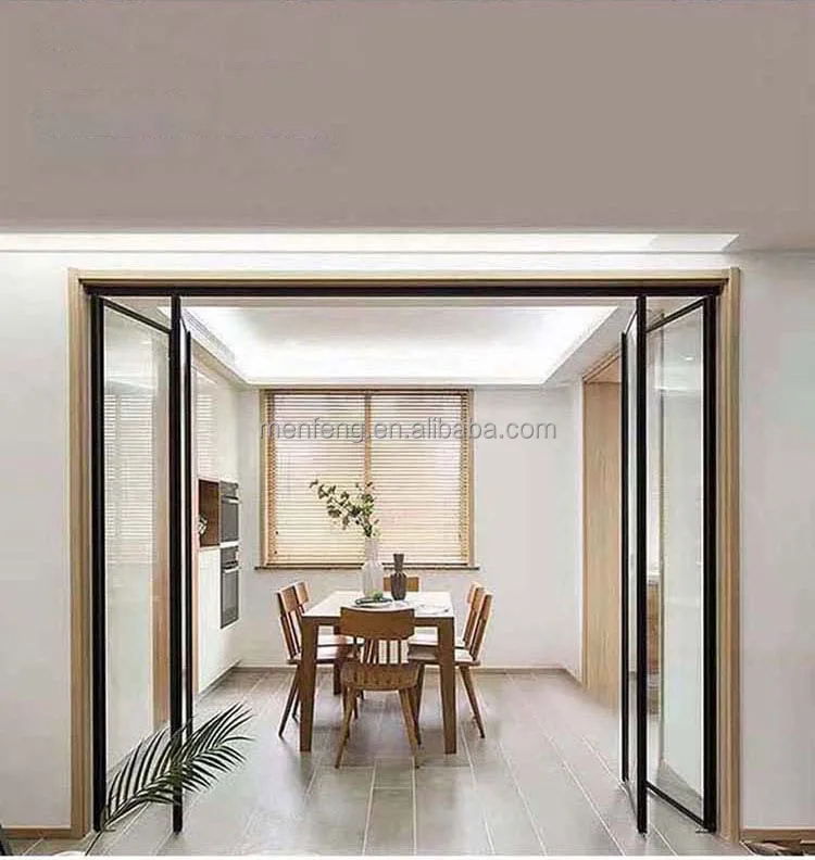 High Quality Titanium Magnesium Alloy Tempered Glass Door Folding Door ...