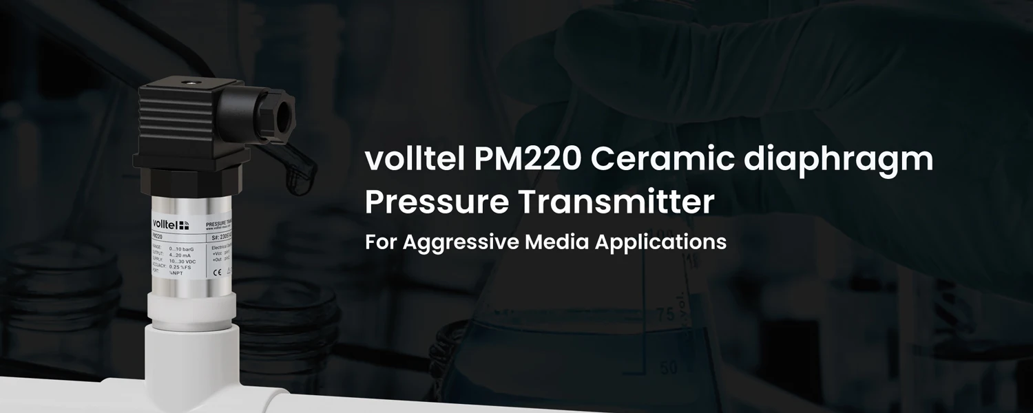 PM220-F-PVDF PTFE Flush Diaphragm Pressure Sensor - Aggressive