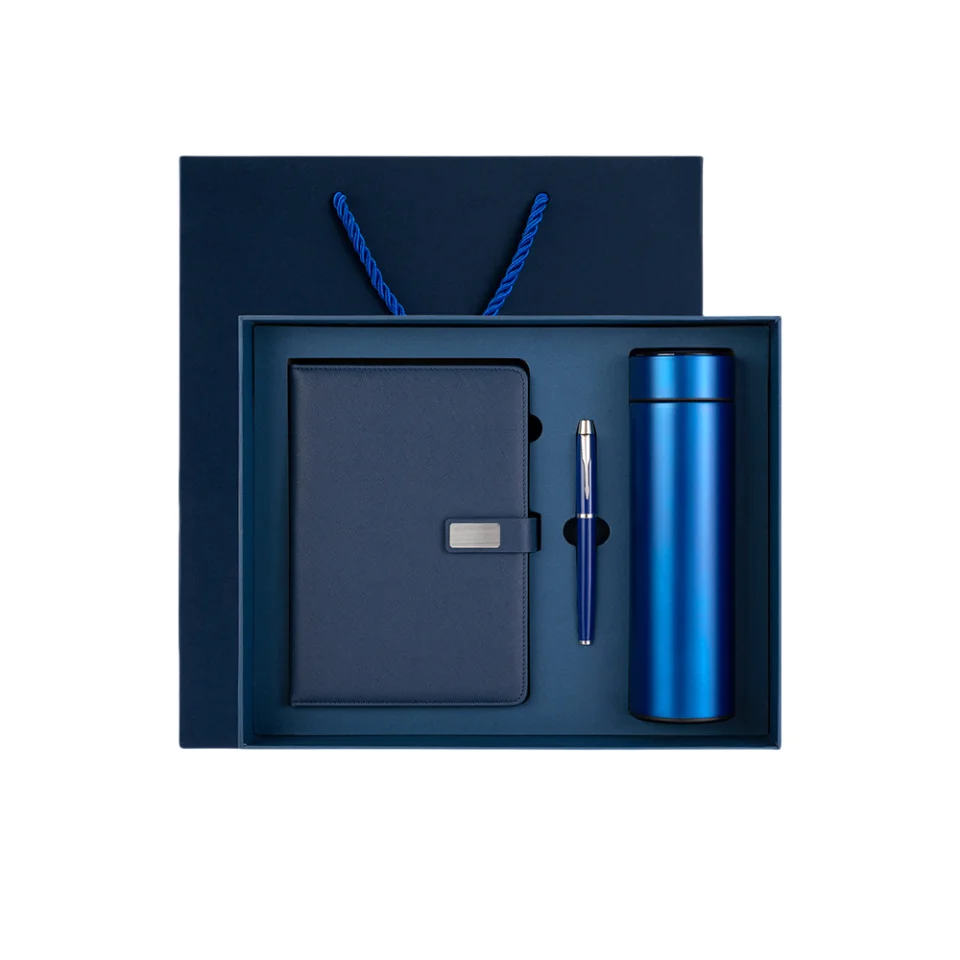 Luxury Notebook Corporate Gift Set With Led Thermos Flask Business ...