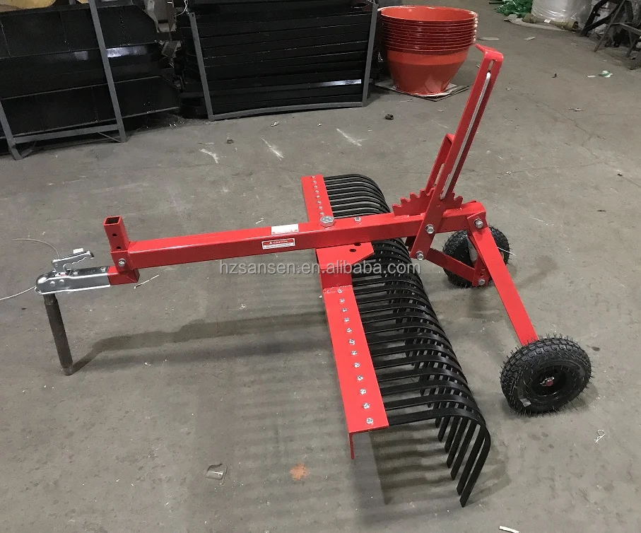 Farm machinery ATV Landscape Rake for Agriculture hay raking