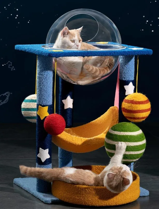 Star Pattern Cat Scratch Board Integrated Sisal Cat Scratcher Cat Toy ...